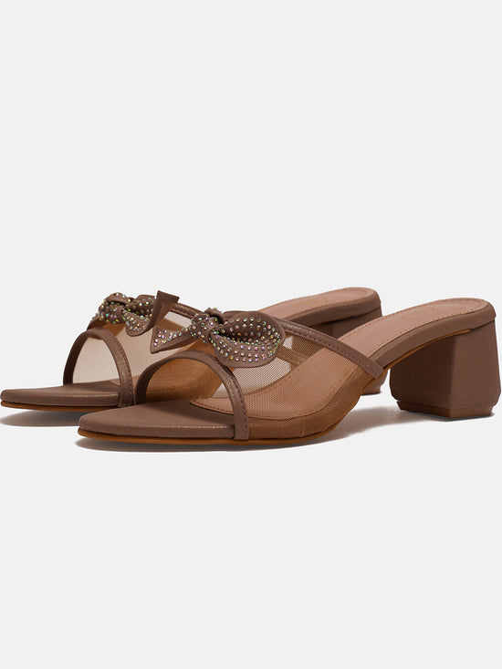 1] Bow Detail Block Heels – JM LOOKS