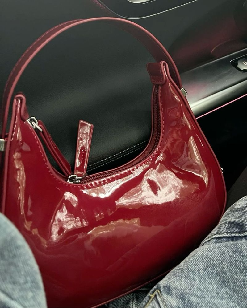 Half Moon Glossy Bag – JM LOOKS