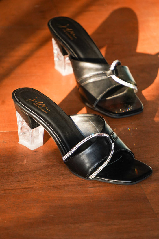 Crystal Block Heels for Women and Girls at JM LOOKS | Shop Now!
